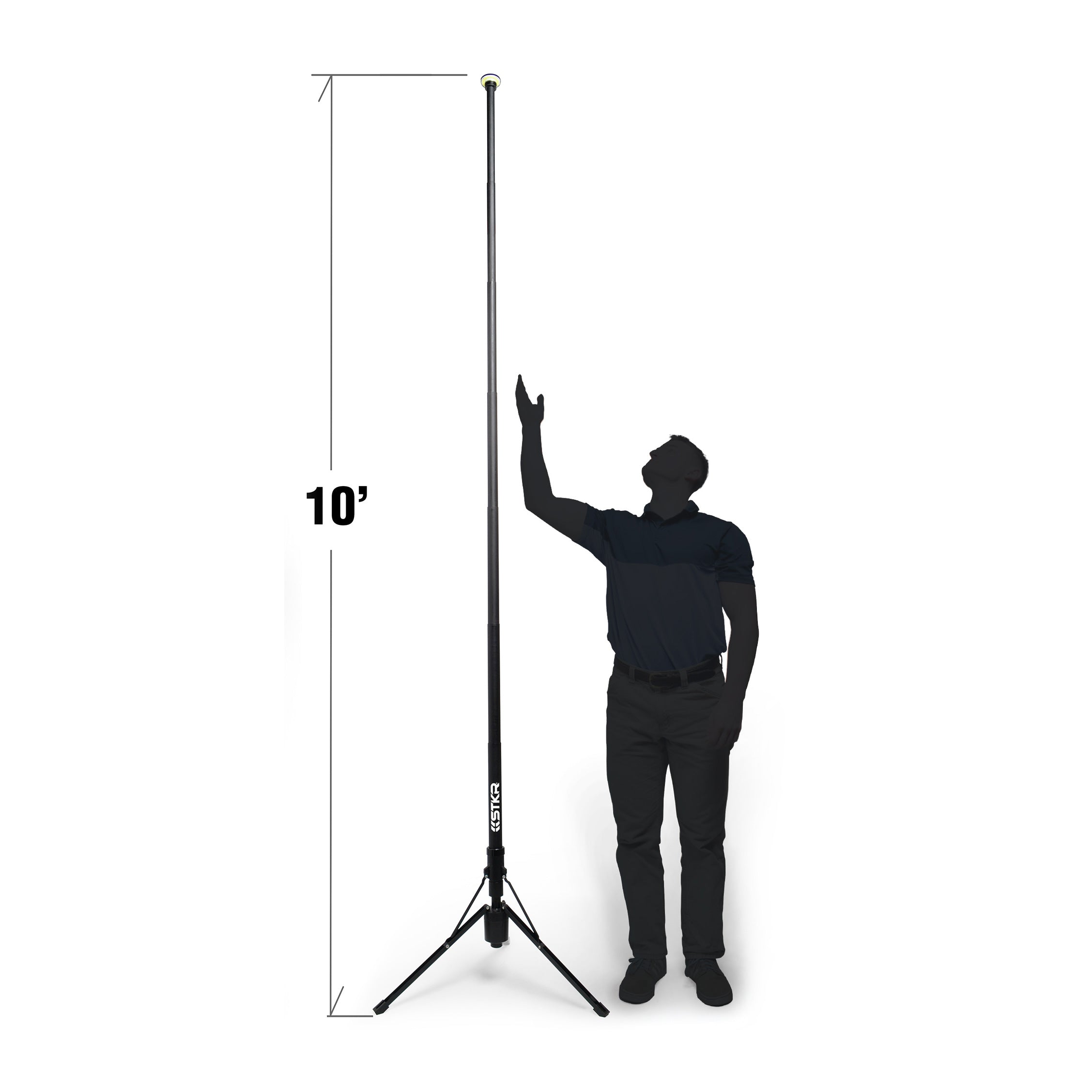 STKR - FLi OVER-LANDER 10 Ft. Telescoping Light with Wireless Remote ...